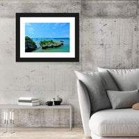 Sesoko Bridge In Okinawa Island Japan Canvas Wall Art - Tiaracle