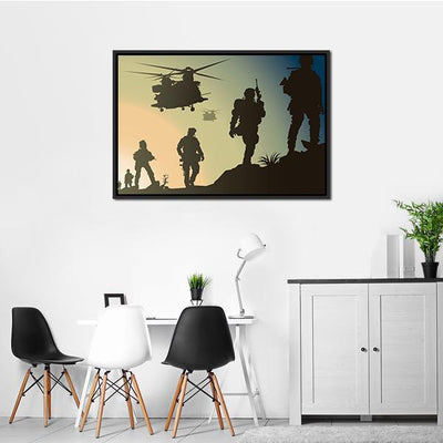 Army In Battle Field Canvas Wall Art - Tiaracle
