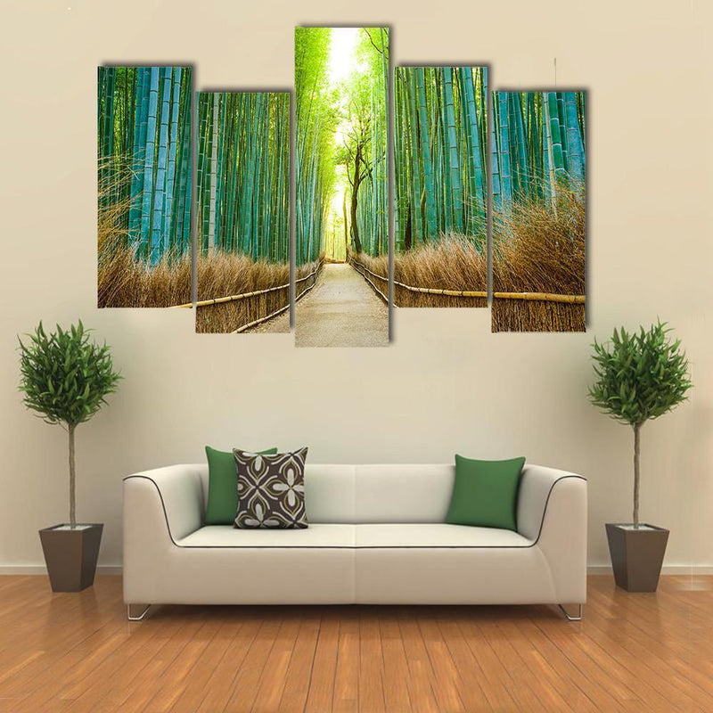 Bamboo Forest In Kyoto Canvas Wall Art - Tiaracle