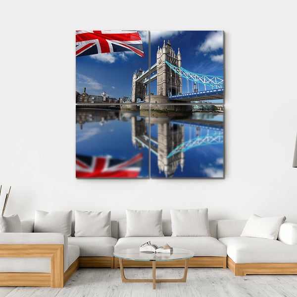London Tower Bridge Canvas Wall Art - Tiaracle