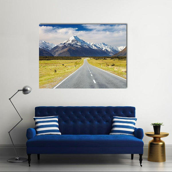 Road To Mount Cook Canvas Wall Art - Tiaracle