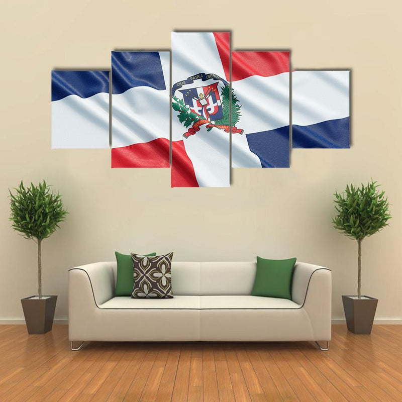 Dominican Republic Flag Canvas Wall Art - Tiaracle